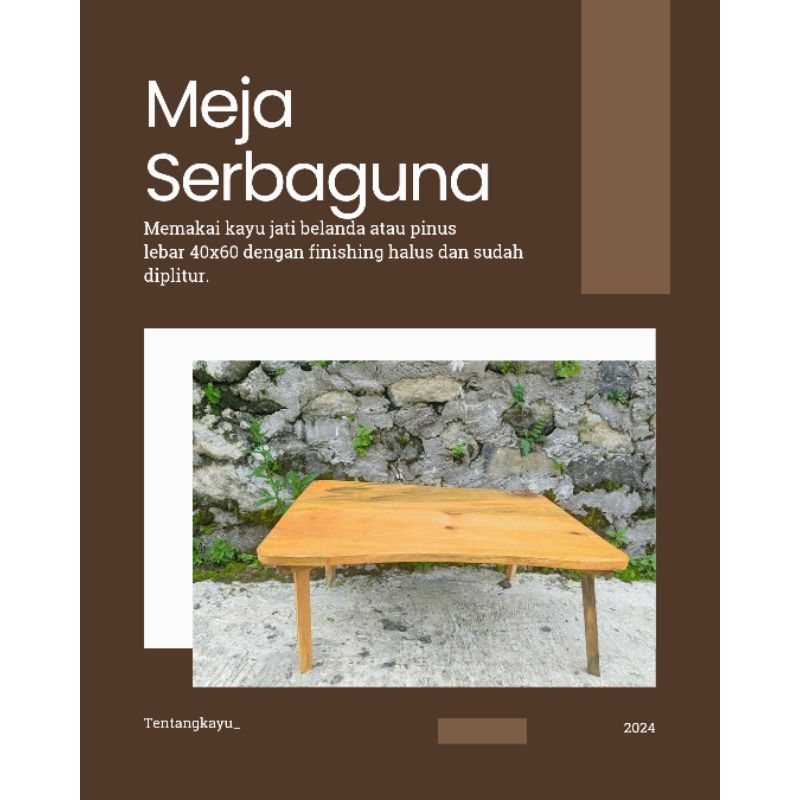 Jual meja belajar/meja teras/meja serbaguna/mejaa aethetic/meja unik ...