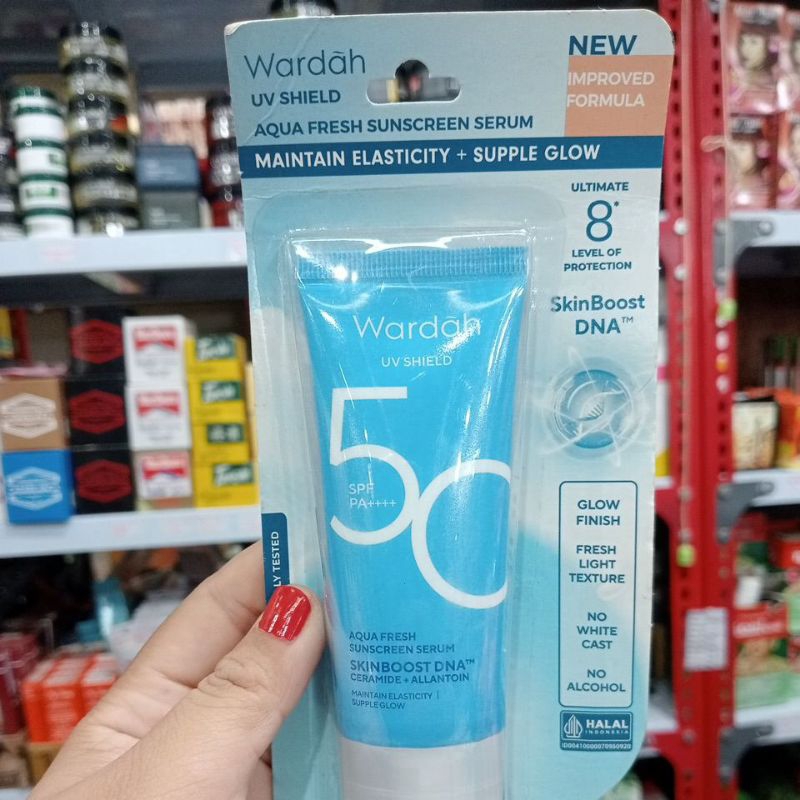 Jual Wardah UV Shield Aqualight Sunscreen Serum Spf 50 pa++++ | Shopee ...