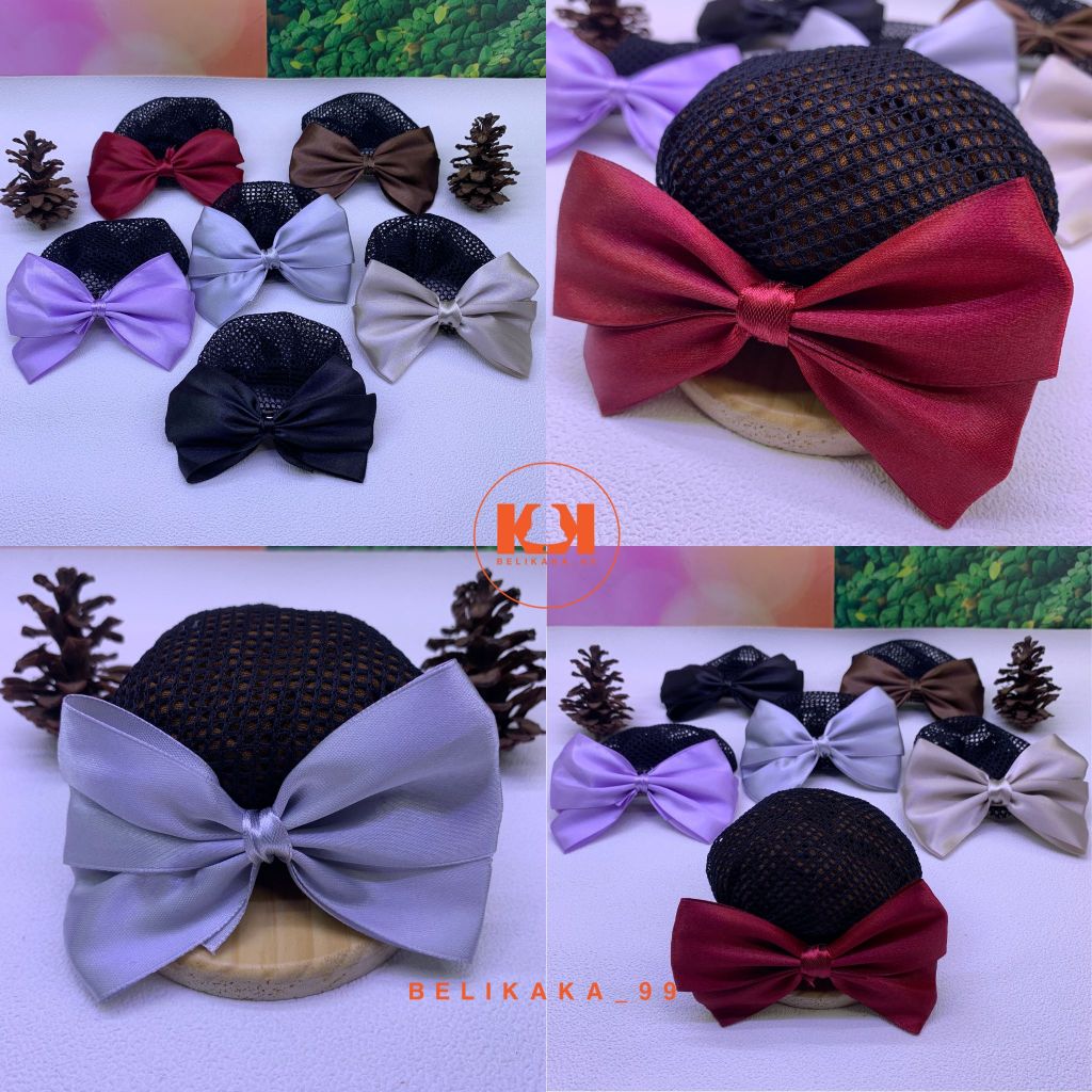 Jual (BESAR) JEPIT RAMBUT HAIRNET PITA PILIH WARNA / HARNET JARING ...