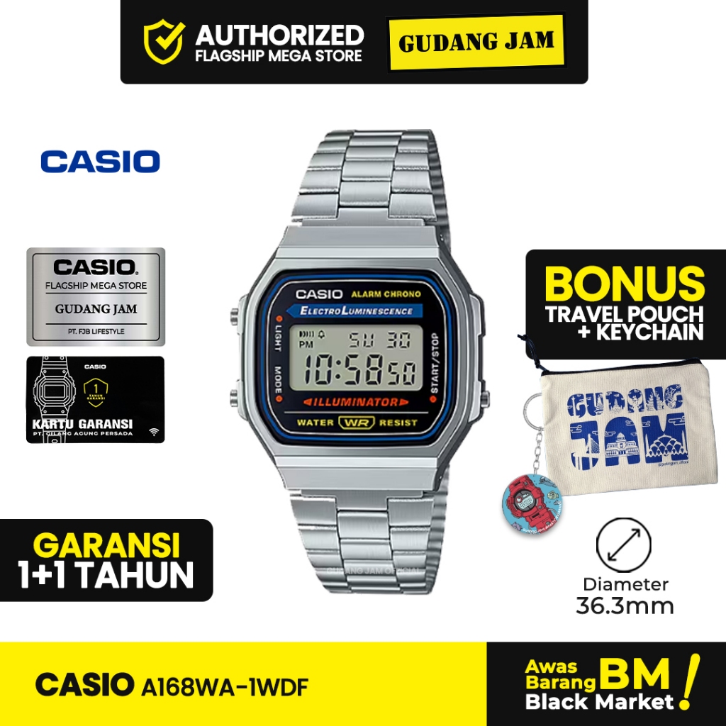 Jual [Shopee Special 10th Birthday] Casio A168WA A168WA-1WDF A168WA ...