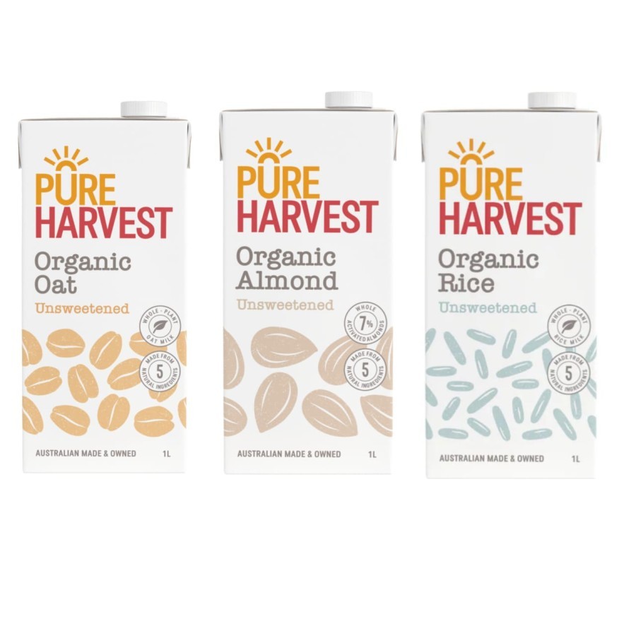 Jual Pure Harvest Organic Almond / Soy / Rice Milk - Susu organik ...