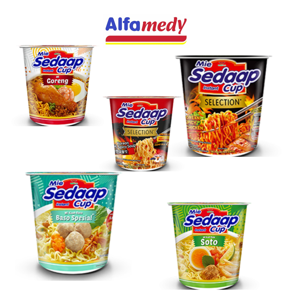 Jual sedaap cup goreng 72 gr,korean spicy72gr, spicy soup 72gr,bakso ...