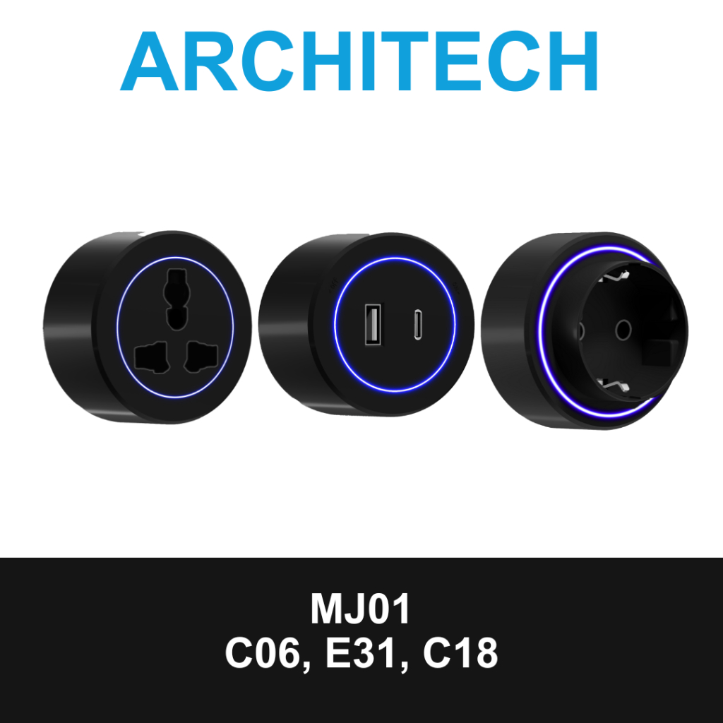 Jual ARCHITECH stop Kontak Track Socket 40-60-80cm kepala Adaptor Soket ...