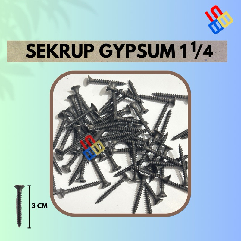 Jual PER PCS Baut Sekrup Gypsum LION 6mm x 1-1/4” / Skrup Gipsum 3cm ...