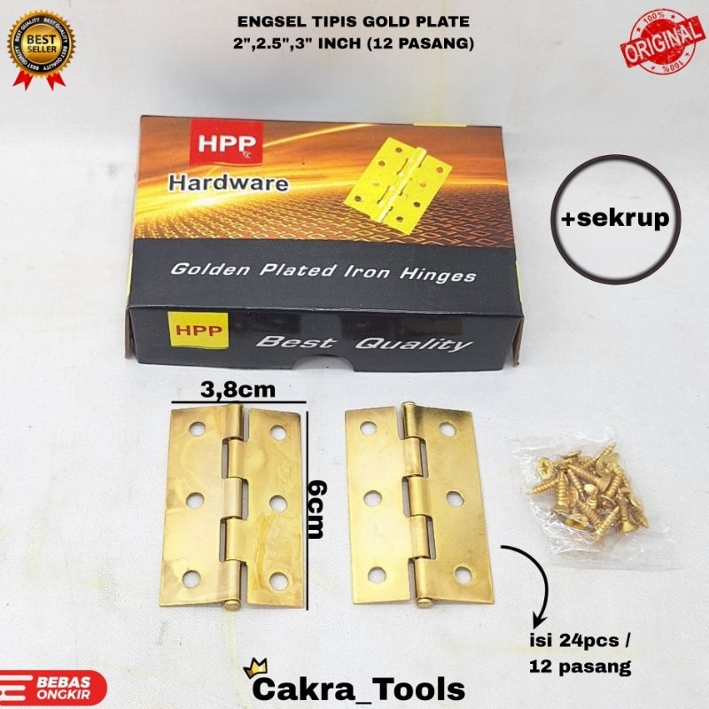 Jual ENGSEL TIPIS GOLD PLATE GP 2", 2.5", 3" INCH / ENGSEL TIPIS GOLD ...