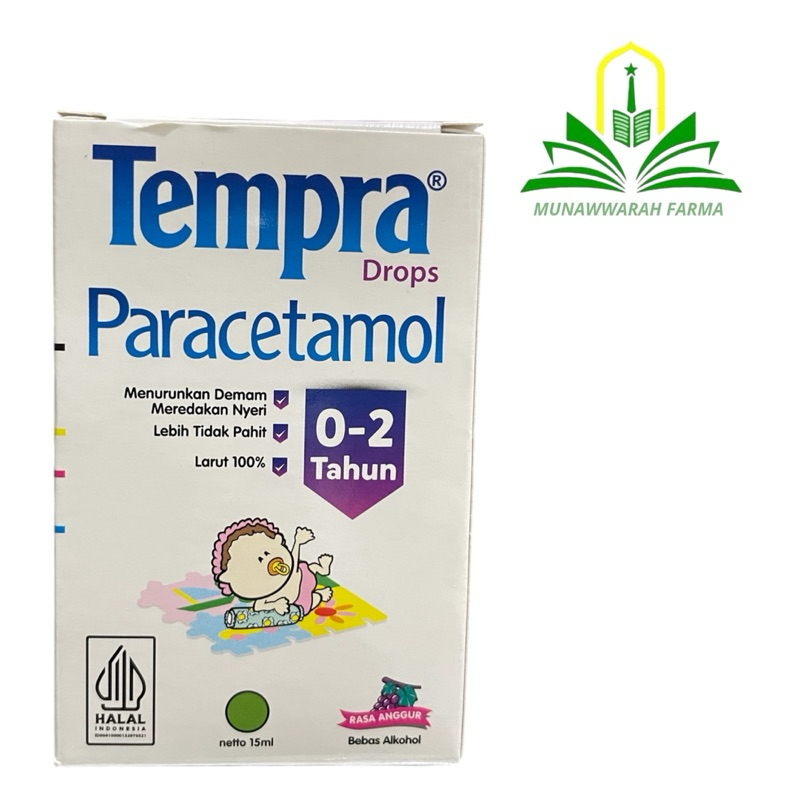 Jual Tempra Drops Syrup paracetamol anak ( 0-2 tahun ) rasa anggur ...