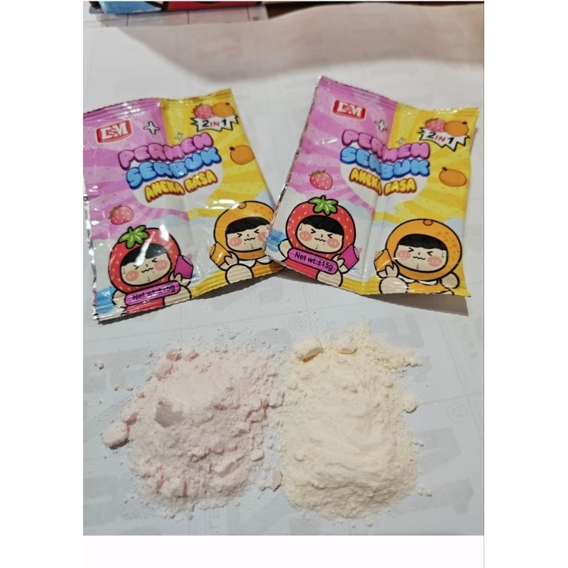 Jual Permen Serbuk Aneka Rasa Buah isi 30 pcs | Shopee Indonesia