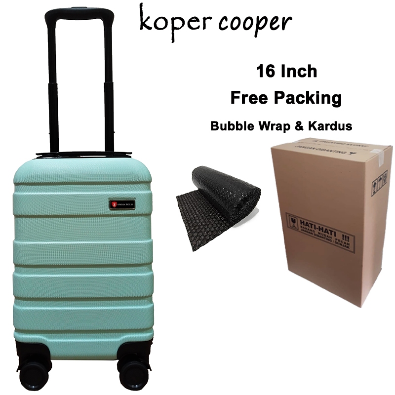 Jual Koper 16 Inch Swiss Polo Bahan Fiber ABS Ukuran Kabin | Shopee ...