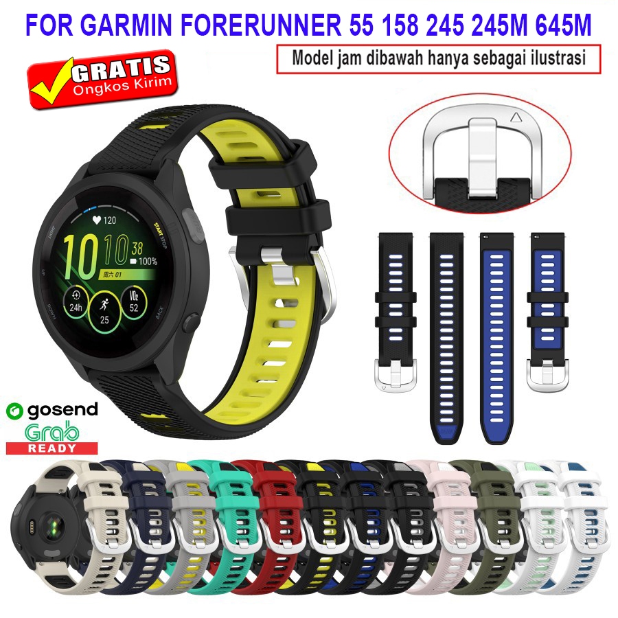 Jual TALI JAM Garmin Forerunner 55 158 245 245M 645 music - STRAP MODEL ...
