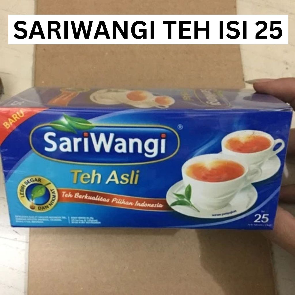 Jual Teh Sariwangi isi 25 kantong teh hitam celup sari wangi | Shopee ...