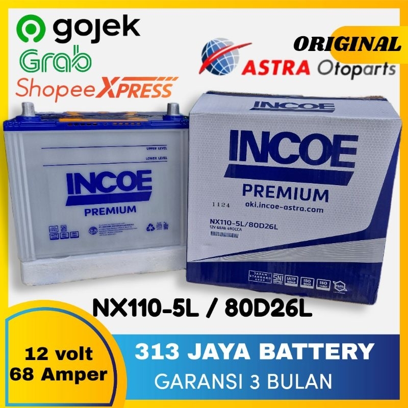 Jual AKI BASAH INCOE PREMIUM 80D26L / NX110-5L INNOVA DIESEL , FORTUNER DIESEL , PAJERO SPORT ...