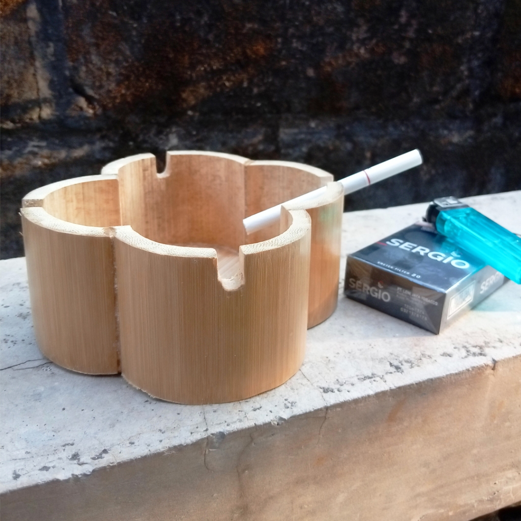 Jual Asbak Unik Antik dari Bambu Kerajinan Asbak Bambu Model Bunga ...