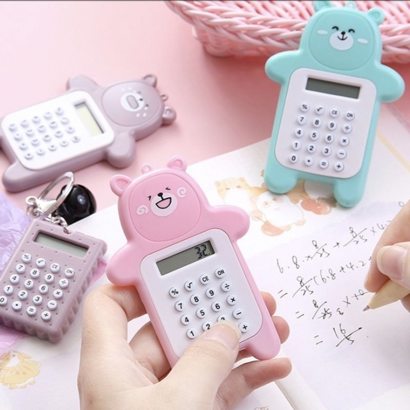 Jual Kalkulator Mini motif Kartun Bear/Kalkulator Anak sekolah | Shopee ...