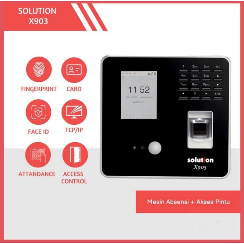 Jual SOLUTION X903 Mesin Absensi / Absen Access Door | Shopee Indonesia