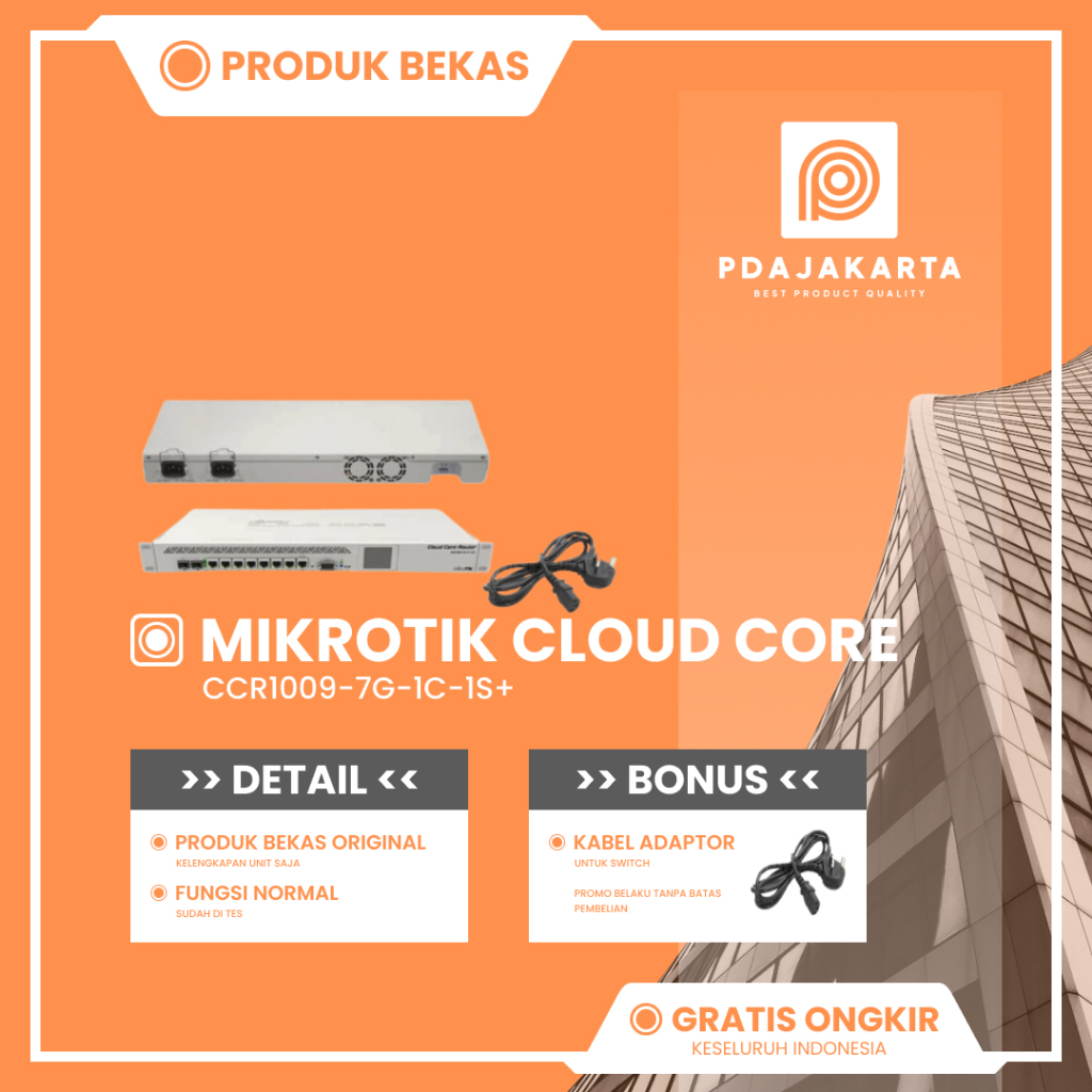 Jual MikroTik Cloud Core Router CCR1009-7G-1C-1S+ | CCR1009 7G 1C 1S+ | CCR 1009 7G 1C 1S ...