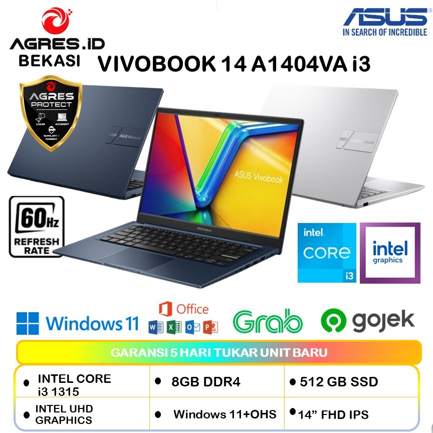 Jual Agres Asus Vivobook 14 A1404VA Core i3-1315U/8GB+512GB SSD/14 FHD ...