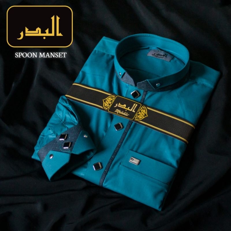 Jual Jubah Pria AlBadar manset list katun super spun export Quality ...