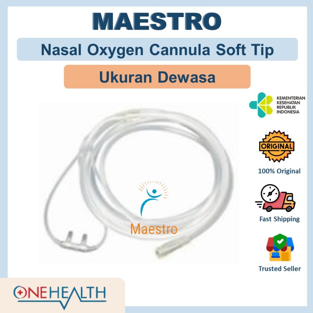 Jual Nasal Oxygen Cannula Soft Tip OneHealth Selang Oksigen Kanul Anak ...