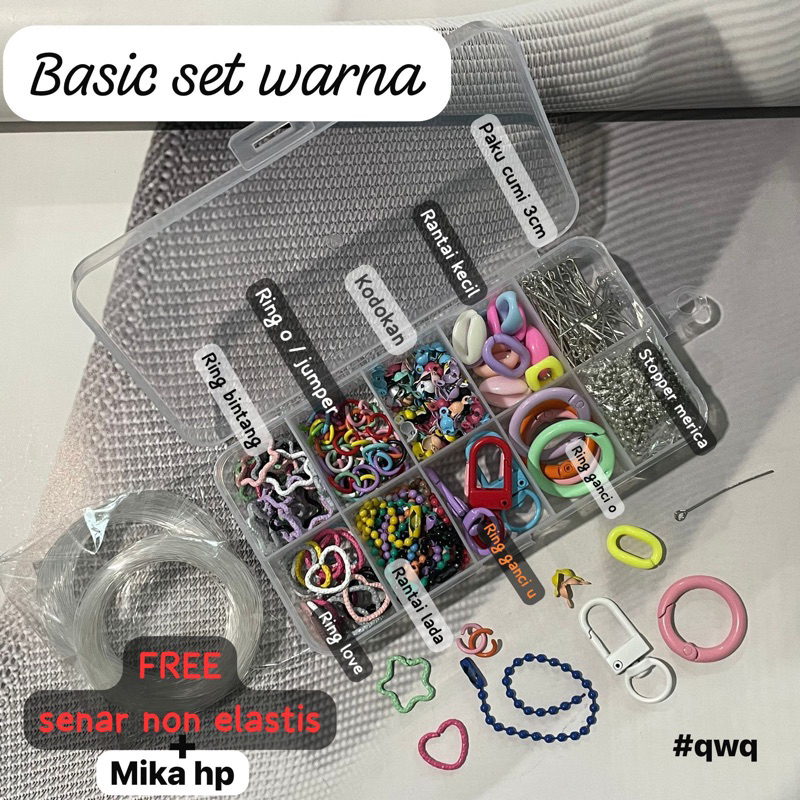 Jual DIY kits / basic set warna starter kit pemula membuat gantungan ...