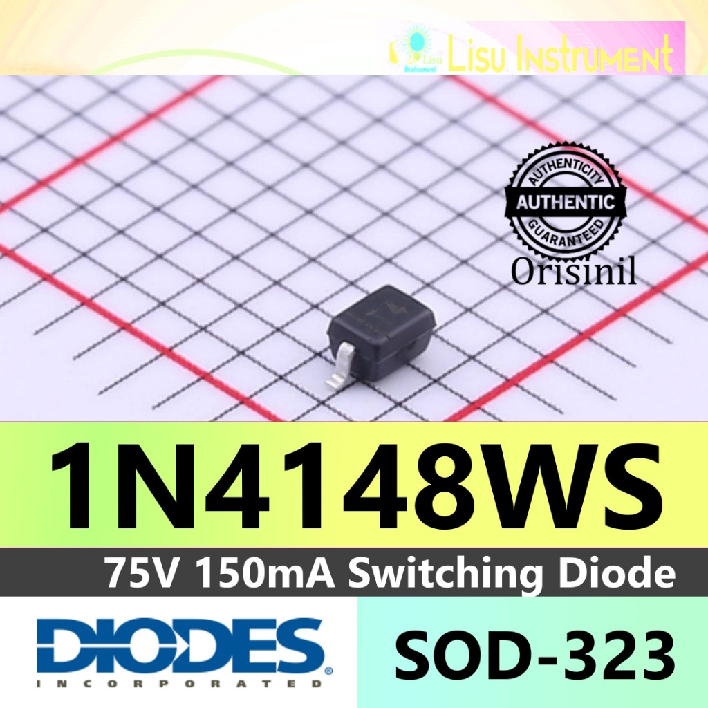 Jual 1N4148WS 75V 150mA T4 1N4148 Switching Diode SOD-323 1N4148WS-7-F Diodes Incorporated ...