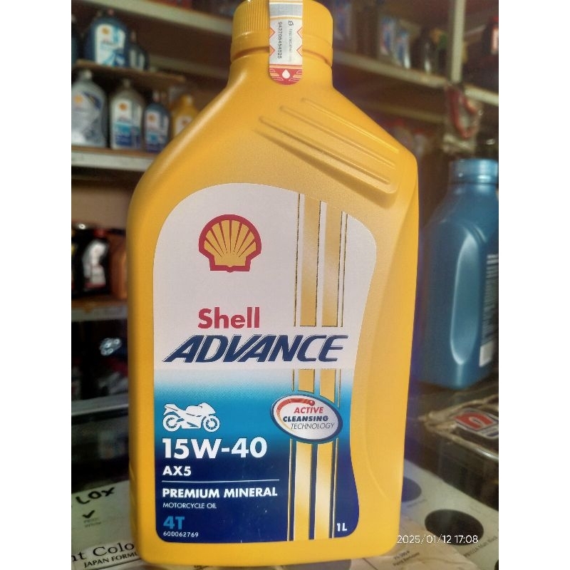 Jual Shell Advance 4T AX5 15W-40 1 Liter / Oli Motor Sport / Oli Motor ...