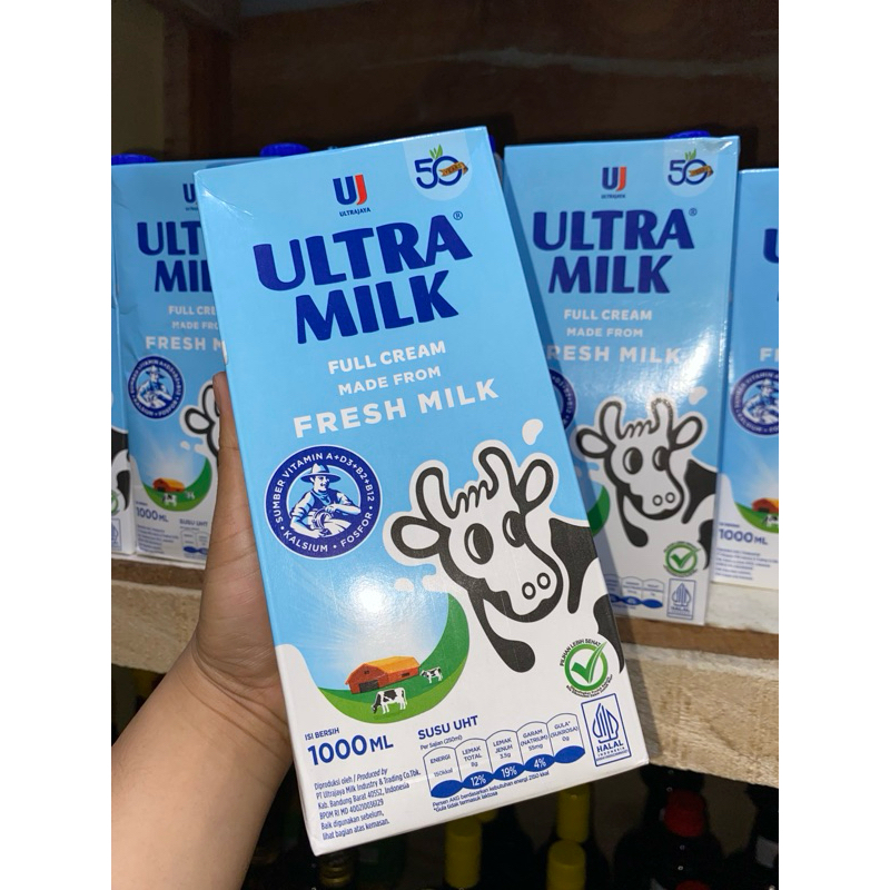 Jual Susu UHT 1 Liter Ultra Milk Full Cream | Shopee Indonesia