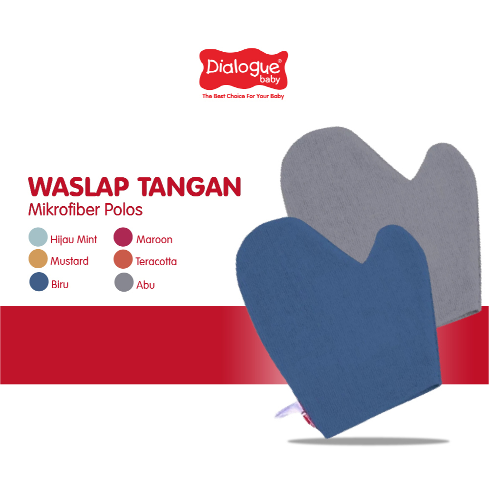 Jual Dialogue Baby Waslap Tangan Mikrofiber Polos DGW1231 | Shopee ...