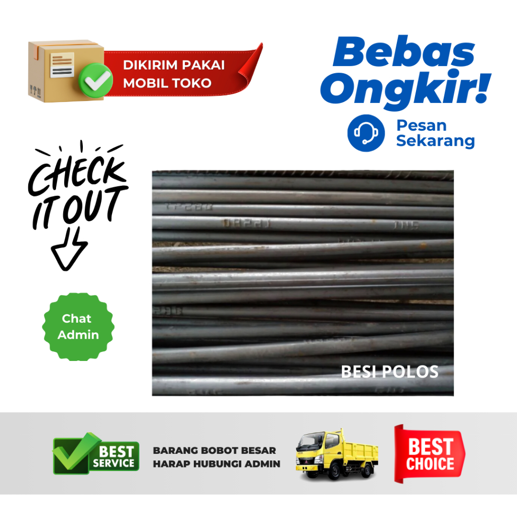 Jual BESI BETON 10MM SNI SERTIFIKAT (NP) A POLOS SUPER BANGUNAN ...
