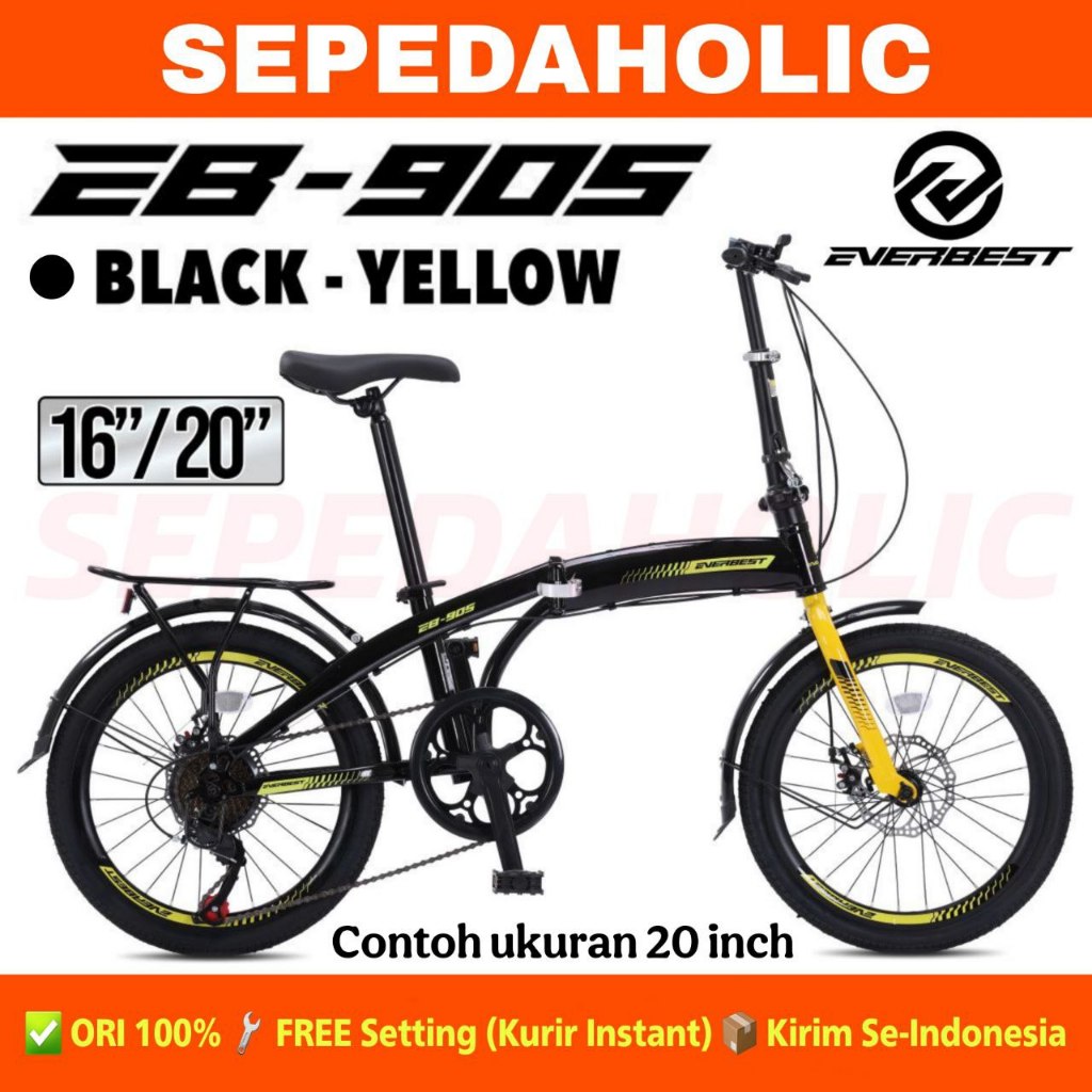 Jual Sepeda Lipat 20 Inch EVERBEST EB 905 / EXOTIC ET 2026 AR Boncengan ...