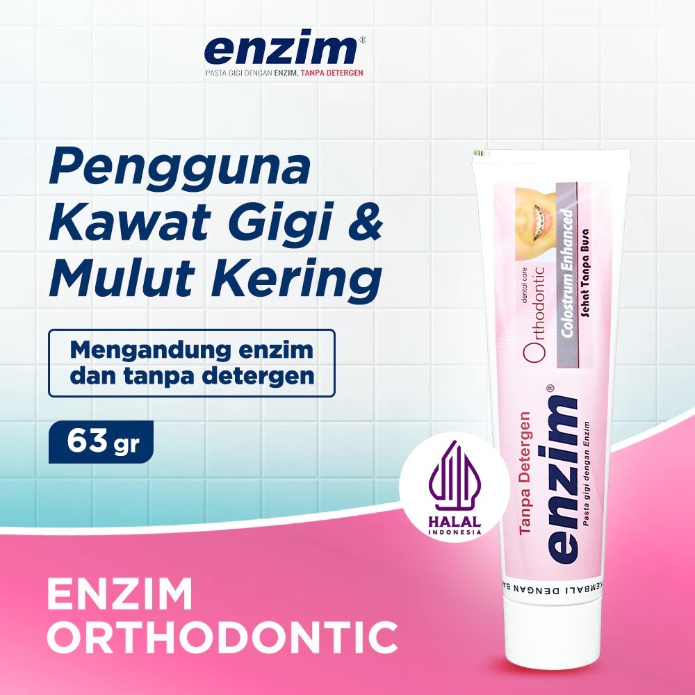 Jual ENZIM Pasta Gigi | Odol Orthodontic 63g / 124g | Shopee Indonesia