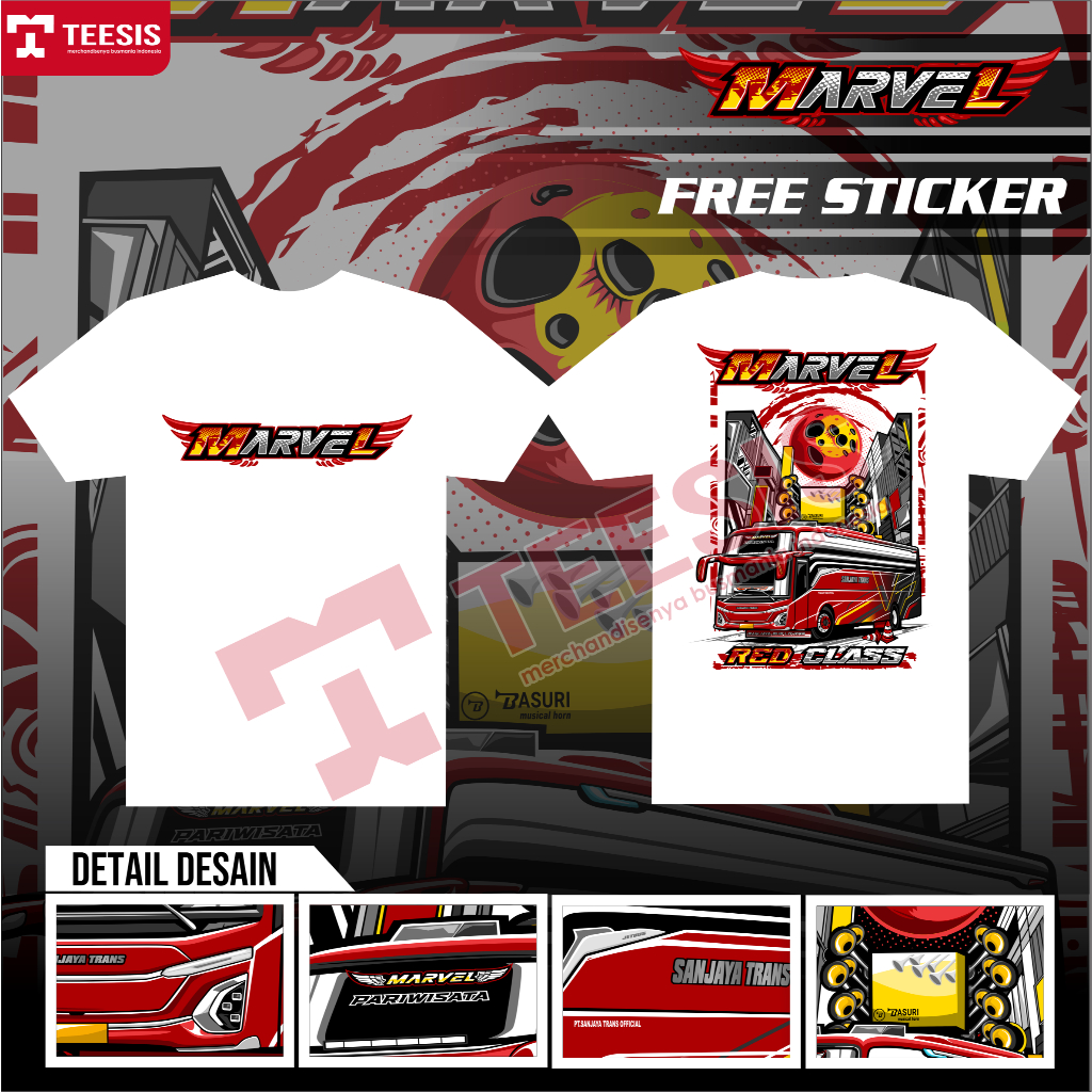 Jual Kaos Baju Bus Mania Bismania Anak Laki Laki MARVEL Sanjaya Trans ...