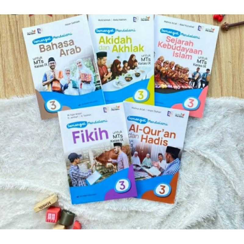 Jual Bahasa Arab,SKi,Fikih,Akidah Akhlak,AlQuran Hadis kelas 3 Mts Kurikulum Merdeka Penerbit ...