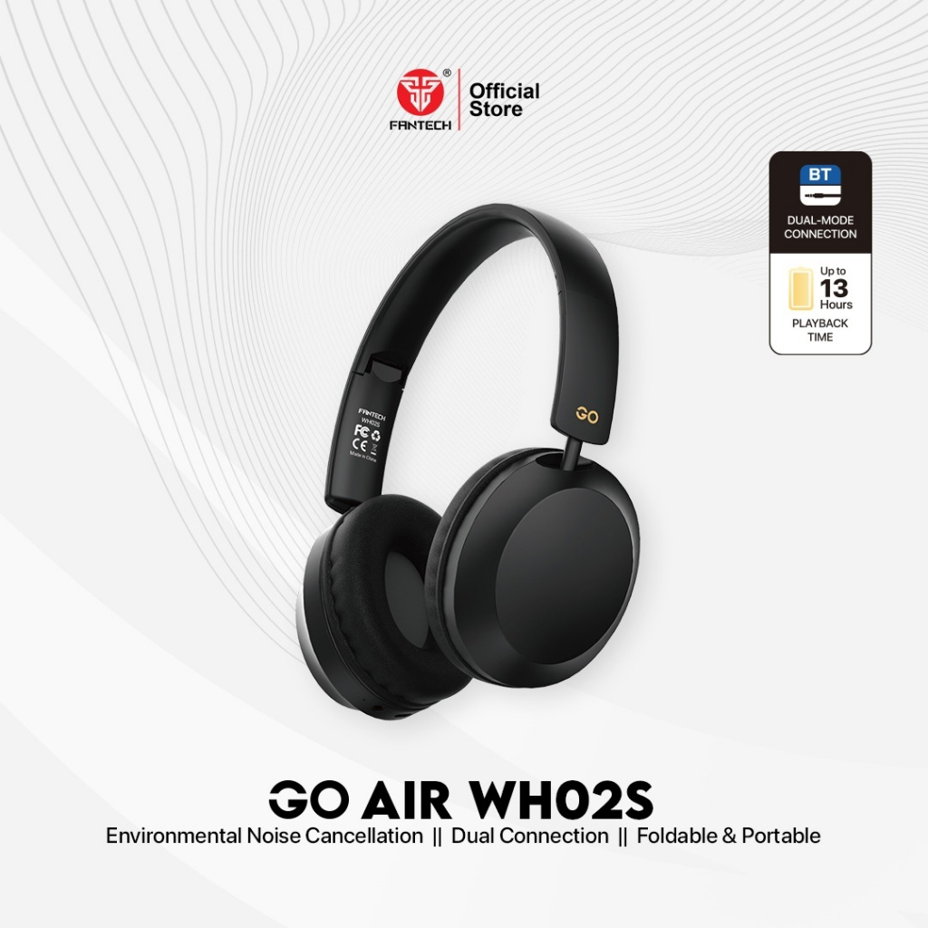Jual Fantech GO AIR WH02 Headphone ENC Bluetooth Headset Wireless ...