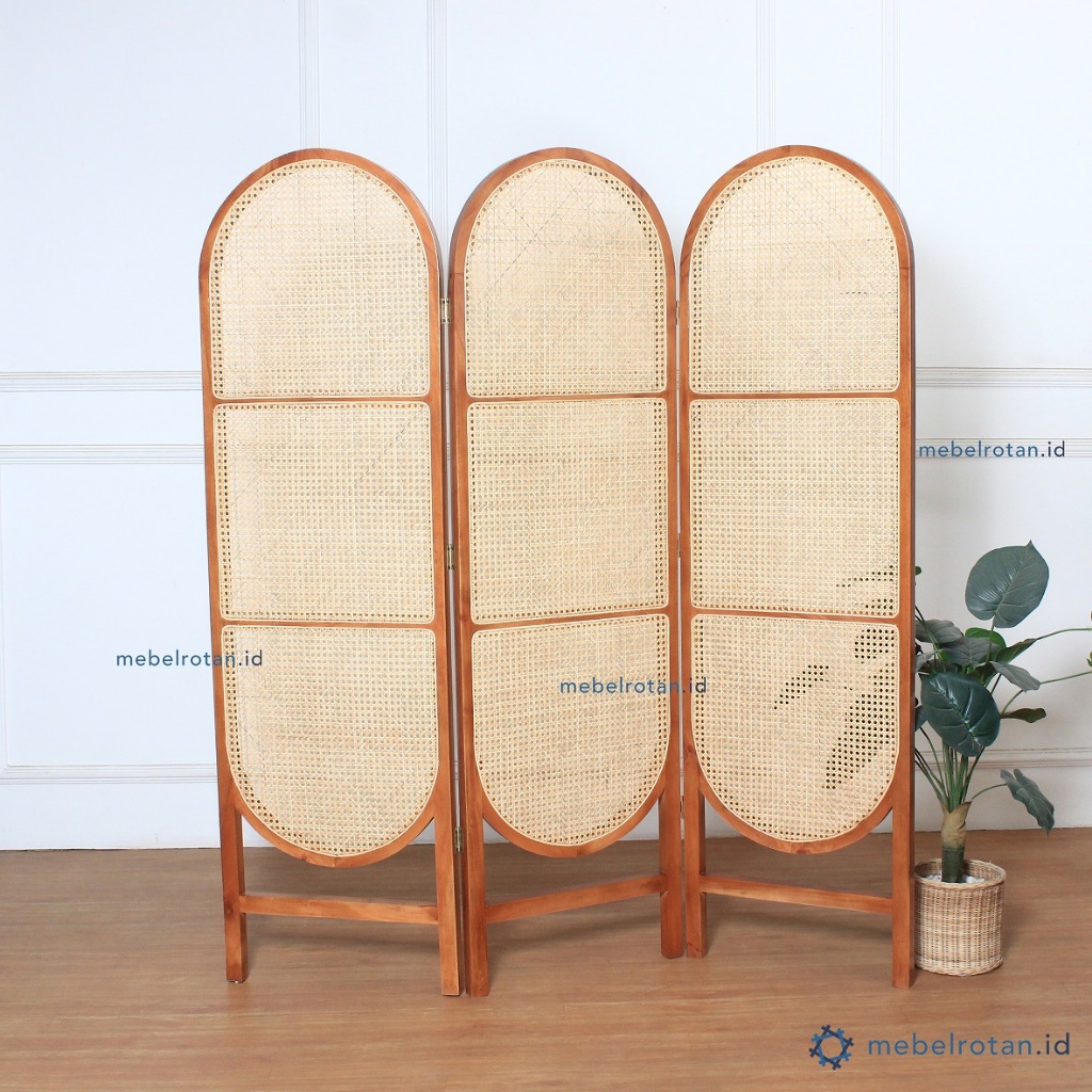 Jual an Tari / Tara Black Rattan Divider / Sekat Ruang Rotan / Sekat ...