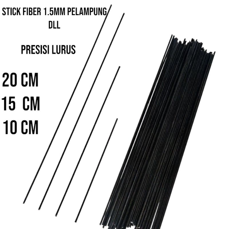 Jual Stick Pelampung Ruji Fiber Hitam 1.5MM 20,15&10CM Presisi | Shopee ...