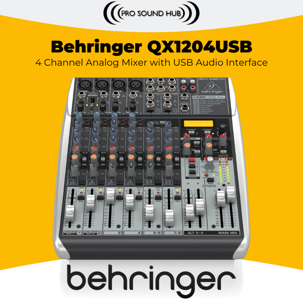 Jual Behringer QX1204USB QX 1204 USB QX-1204 Mixer 4 Channel Mono 2 ...