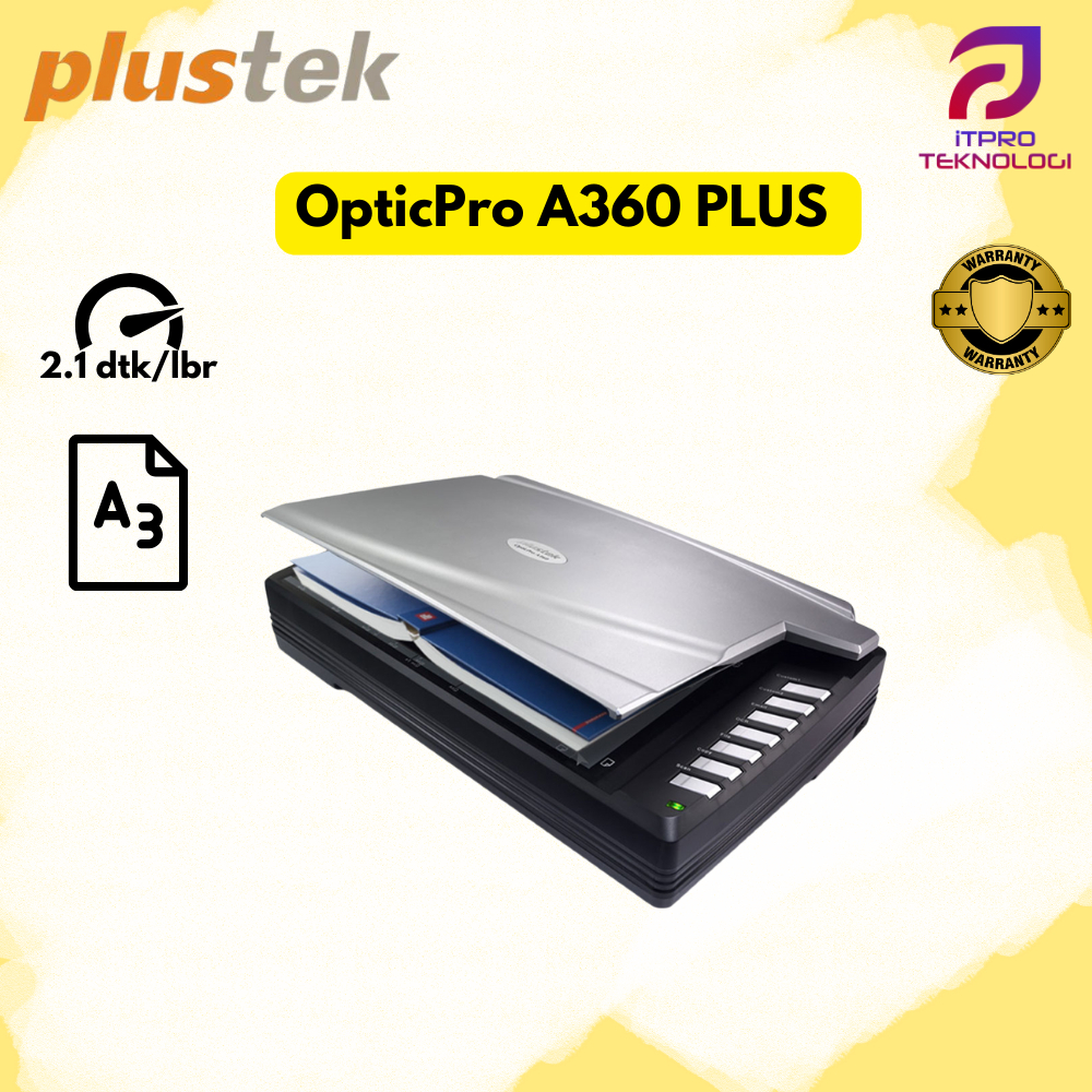 Jual Plustek Scanner OpticPro A360 PLUS - scanner A3 | Shopee Indonesia