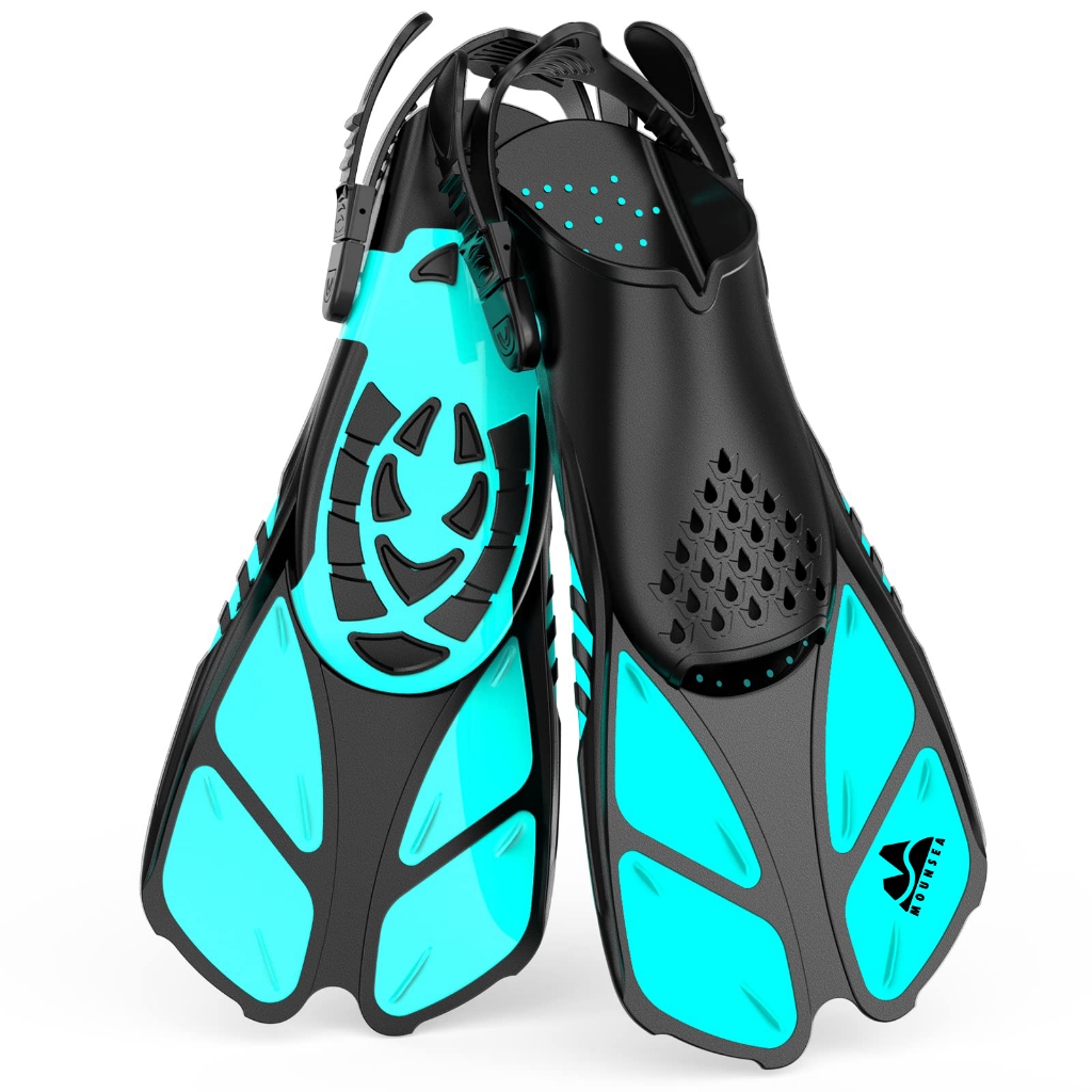 Jual Mounsea Adult snorkeling fins profession flippers Adjustable Open ...
