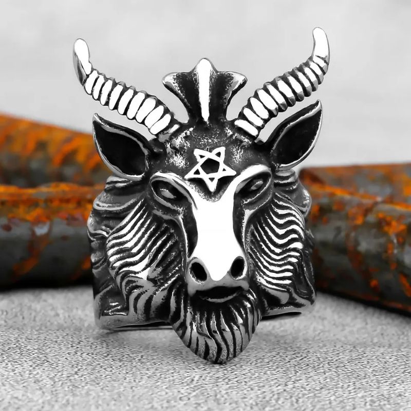 Jual Cincin Retro Desain Kepala Kambing Domba Aries / Aries Ram Goat ...