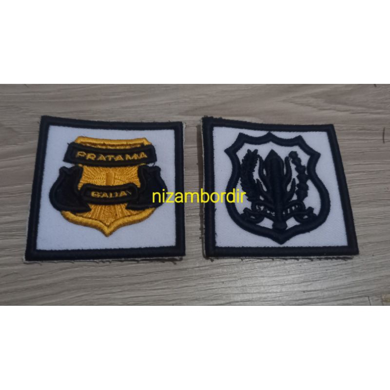 Jual GADA PRATAMA DAN LOGO SATPAM DASARAN PUTIH BORDIRAN TIMBUL ...