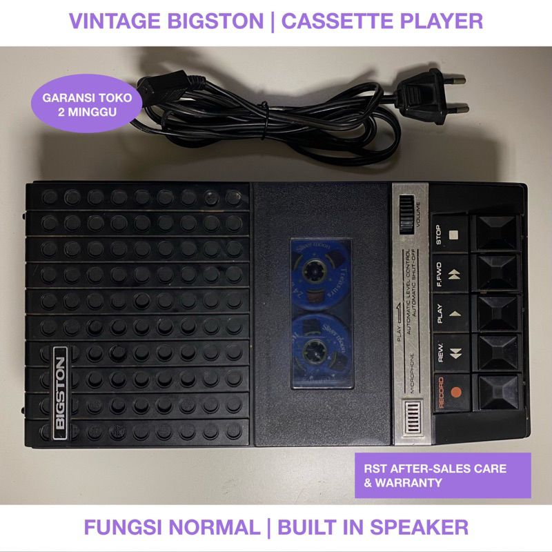 Jual Vintage Bigston KD-130 | Cassette Tape Player | Pemutar Kaset | Collectible Item | Tape ...