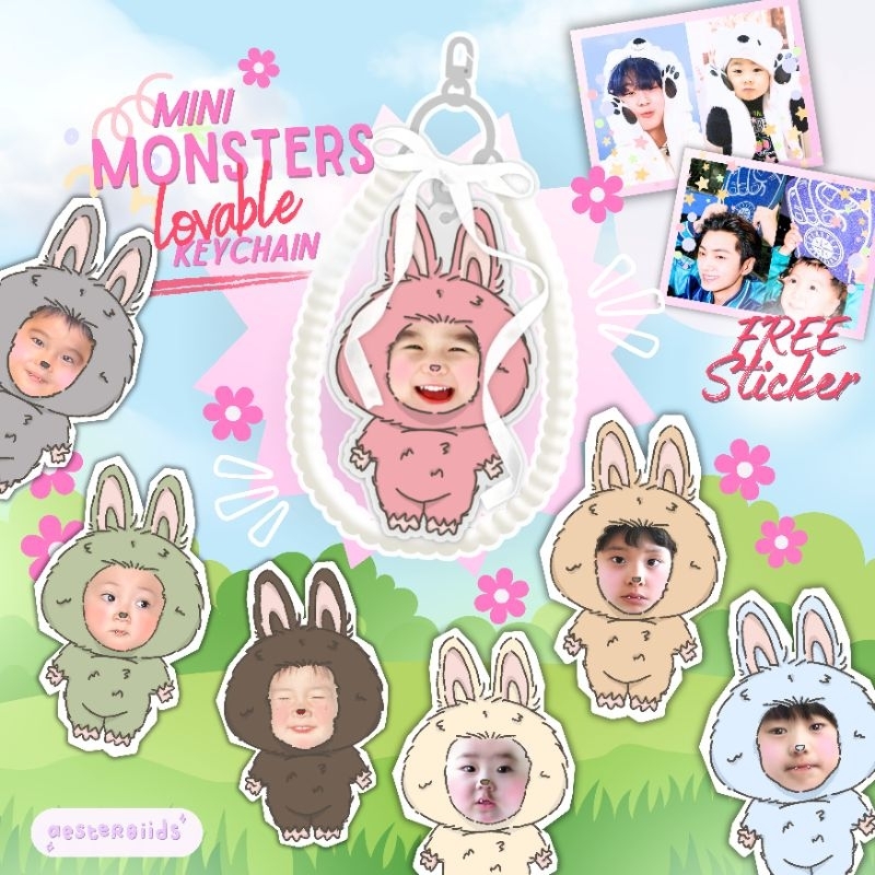 Jual [READY STOCK] baby enhypen mini monsters labubu kpop keychain ...