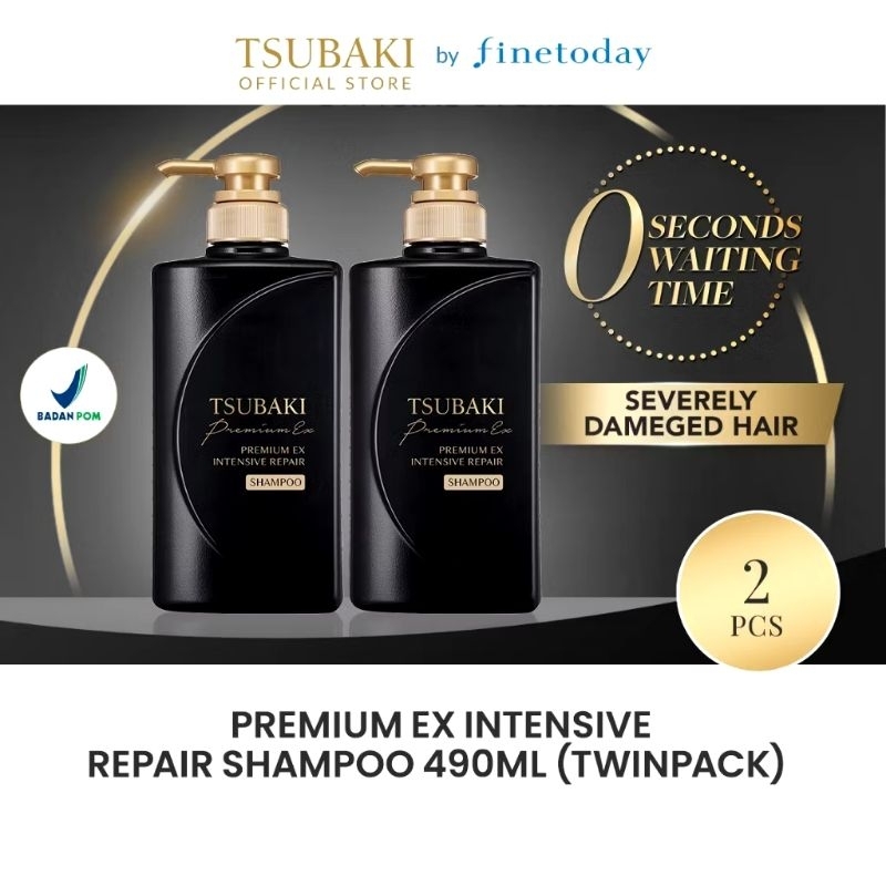 Jual TSUBAKI Premium Ex Shampoo Intensive Repair 490ML (Twinpack) | Shopee Indonesia