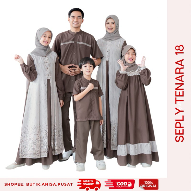 Jual SEPLY TENARA 18 WHITE TAUPE Sarimbit Keluarga 2025 Gamis Nara 18 Nara Kids 18 Koko Kaseo ...