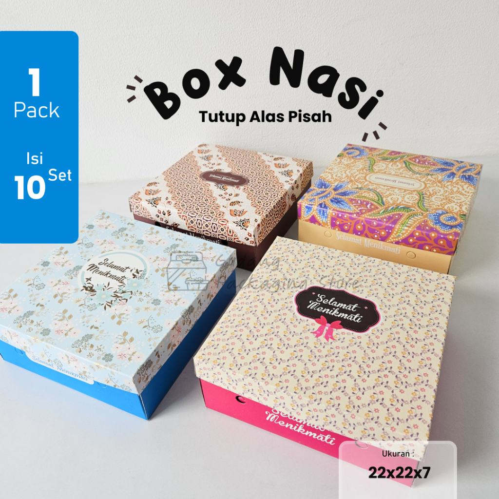 Jual 50 SET / 22x22 / Box Nasi / Dus Nasi / Dus Hajatan / Box Nasi ...