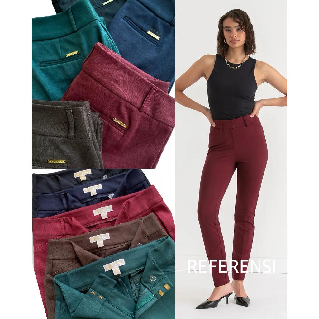 Jual MK Mic**hael Kors Women’s Ankle Pants Flat Front - 7216 | Shopee ...