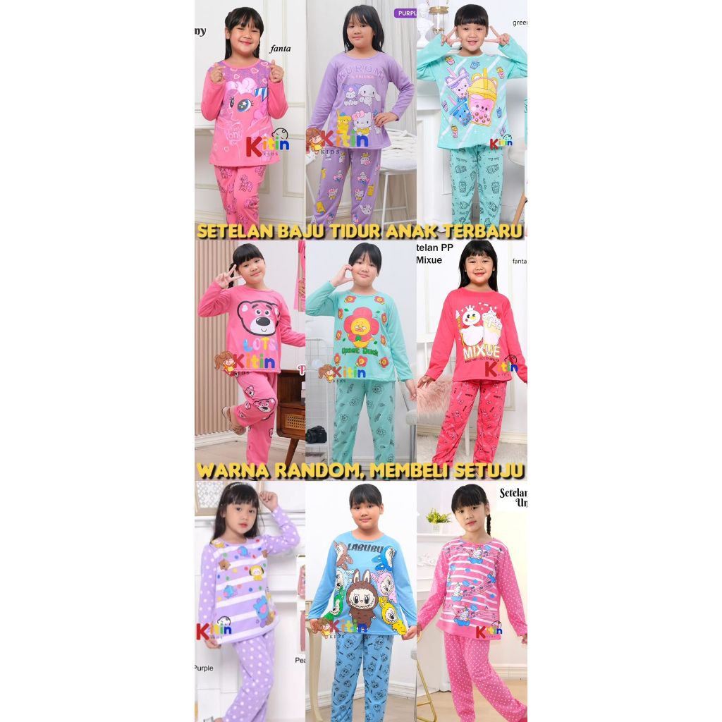 Jual KITIN - SETELAN PIYAMA ANAK CEWEK/PEREMPUAN DAN BAJU TIDUR ...