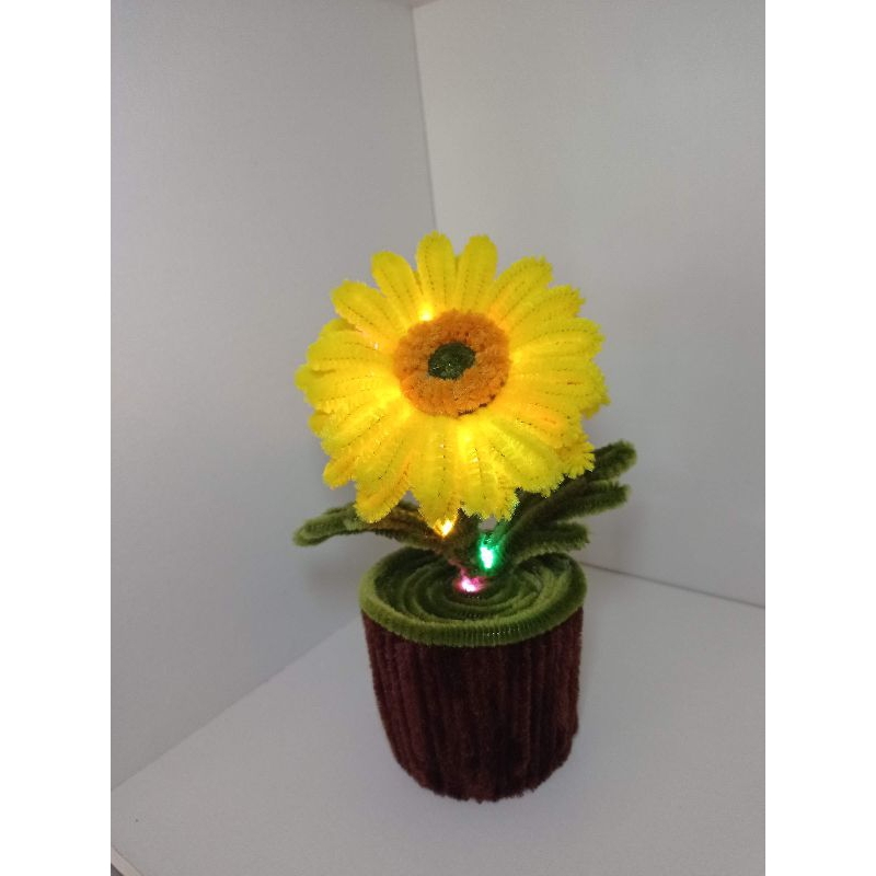 Jual Flowers lamp pipe cleaner/ bunga pot lampu dari kawat bulu ...