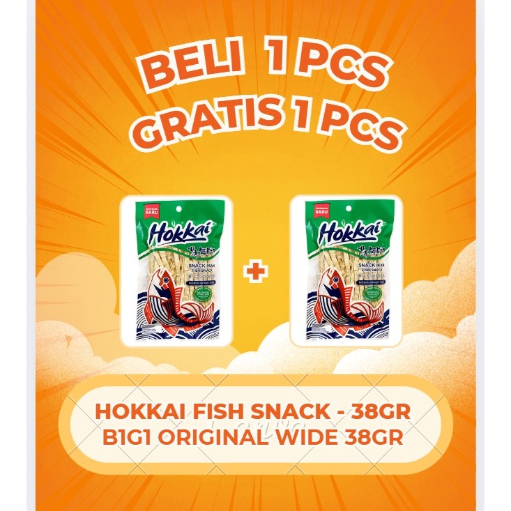 Jual Hokkai Fish Snack - B1G1 Original Wide 38GR | Shopee Indonesia