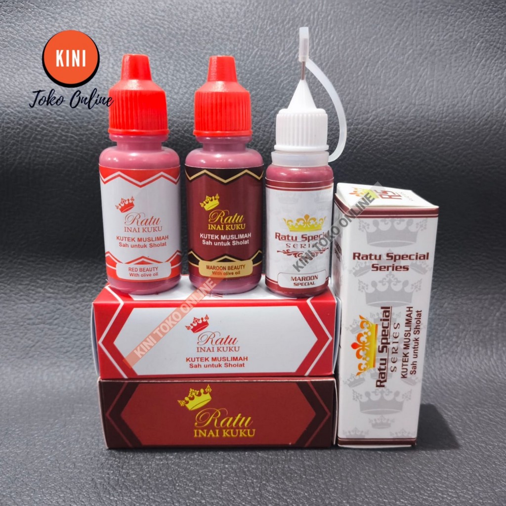 Jual Inai Kuku Ratu Merah Maroon Inaiku Henna halal Sholat Muslimah ...